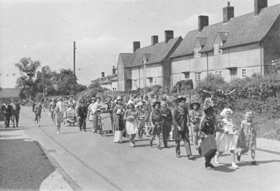 Fete Parade in Linton Road, 1950s | Hadstock Village Archive